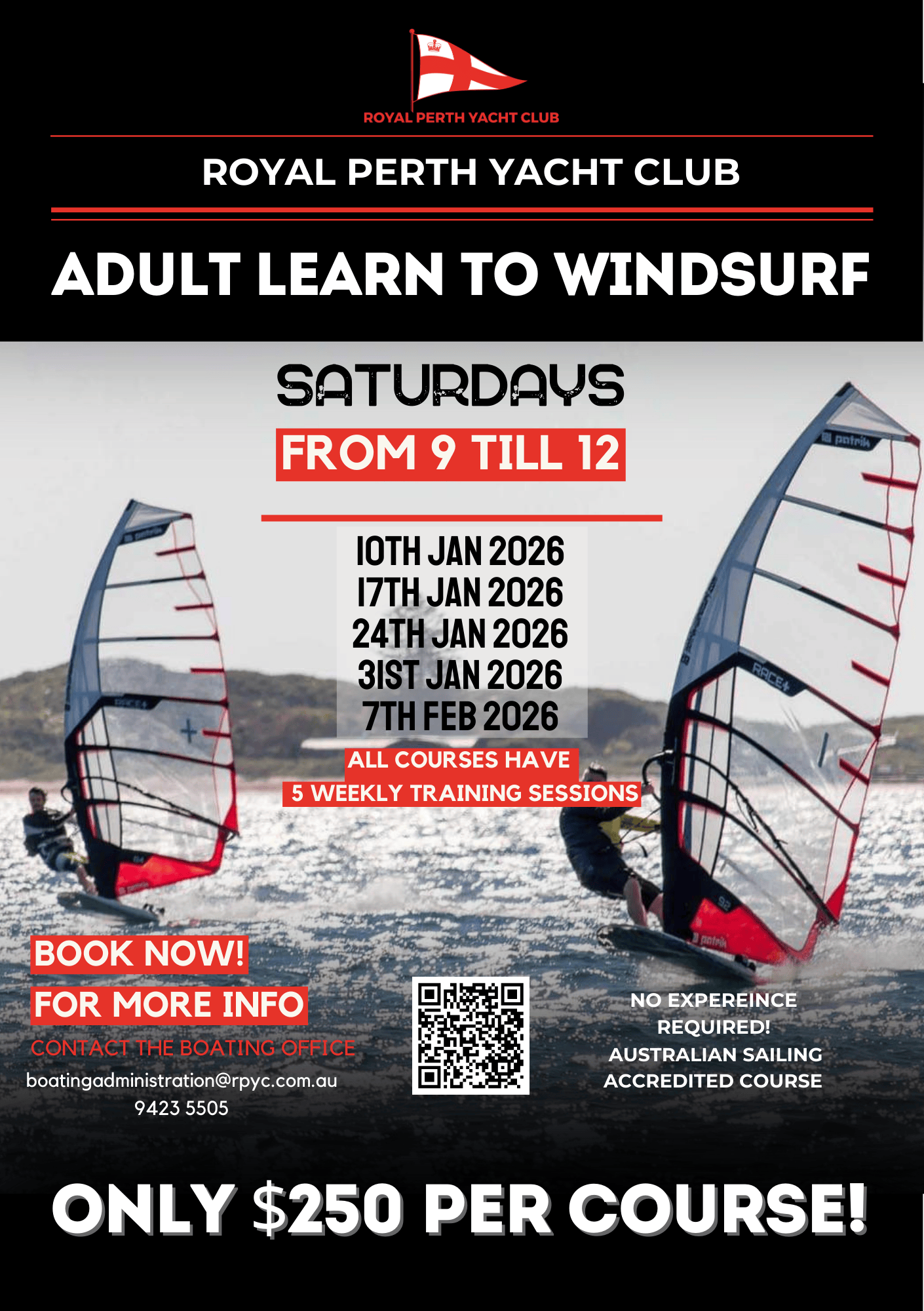 Windsurfing Lessons at Royal Perth Yacht Club - Royal Perth Yacht Club